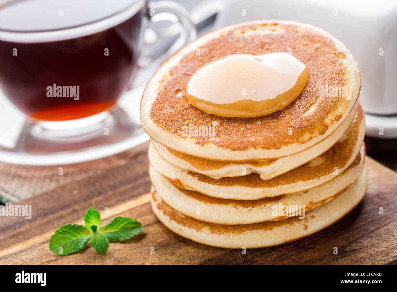 Stack of small pancakes Stock Photo - Alamy