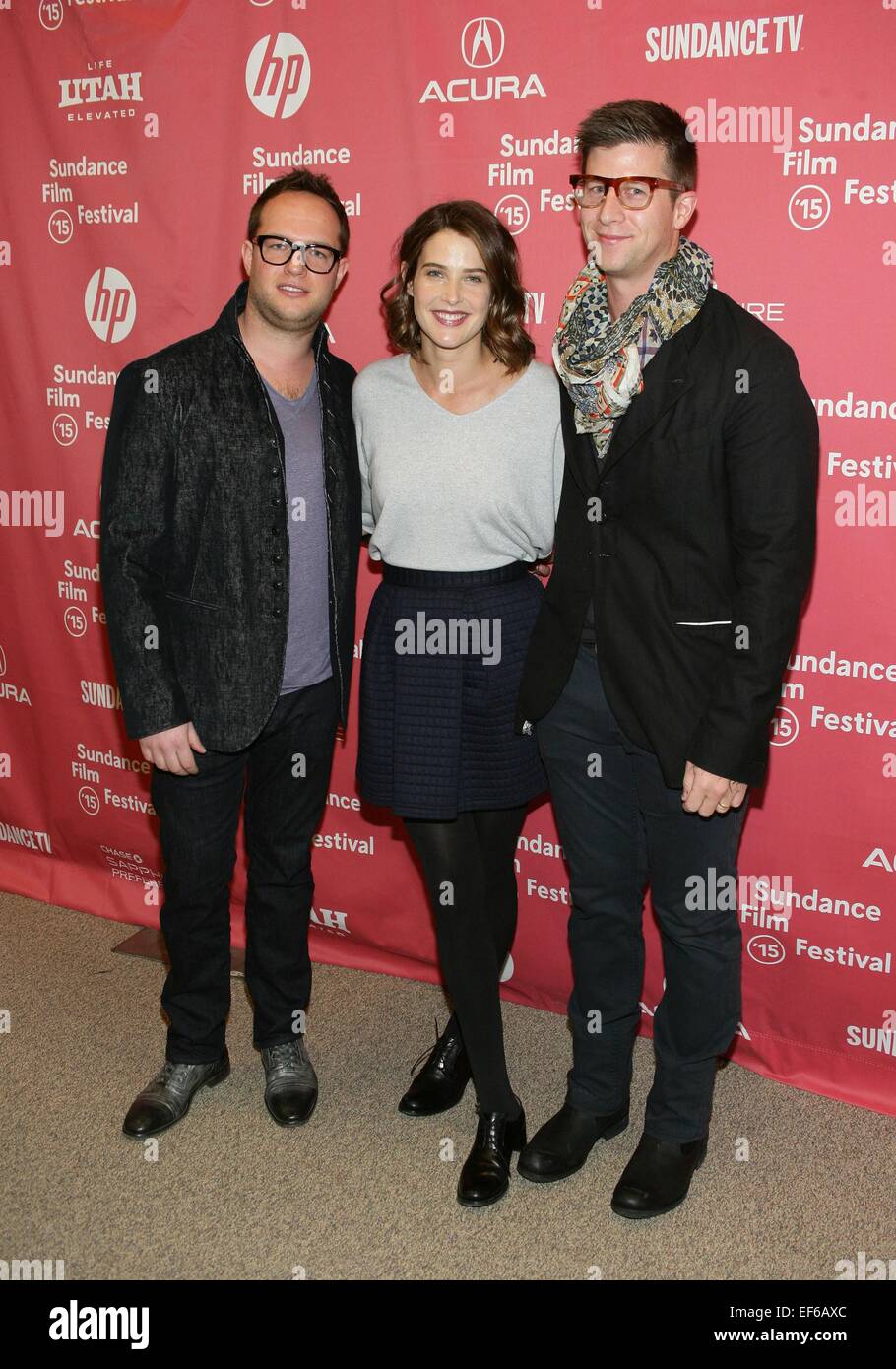 Park City, UT, USA. 27th Jan, 2015. Sam Slater, Cobie Smulders, Paul ...