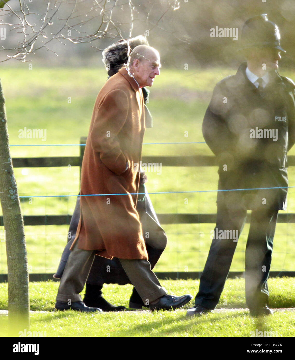 Sandringham, Norfolk, UK. 25th Jan, 2015. HRH Prince Philip Duke of ...