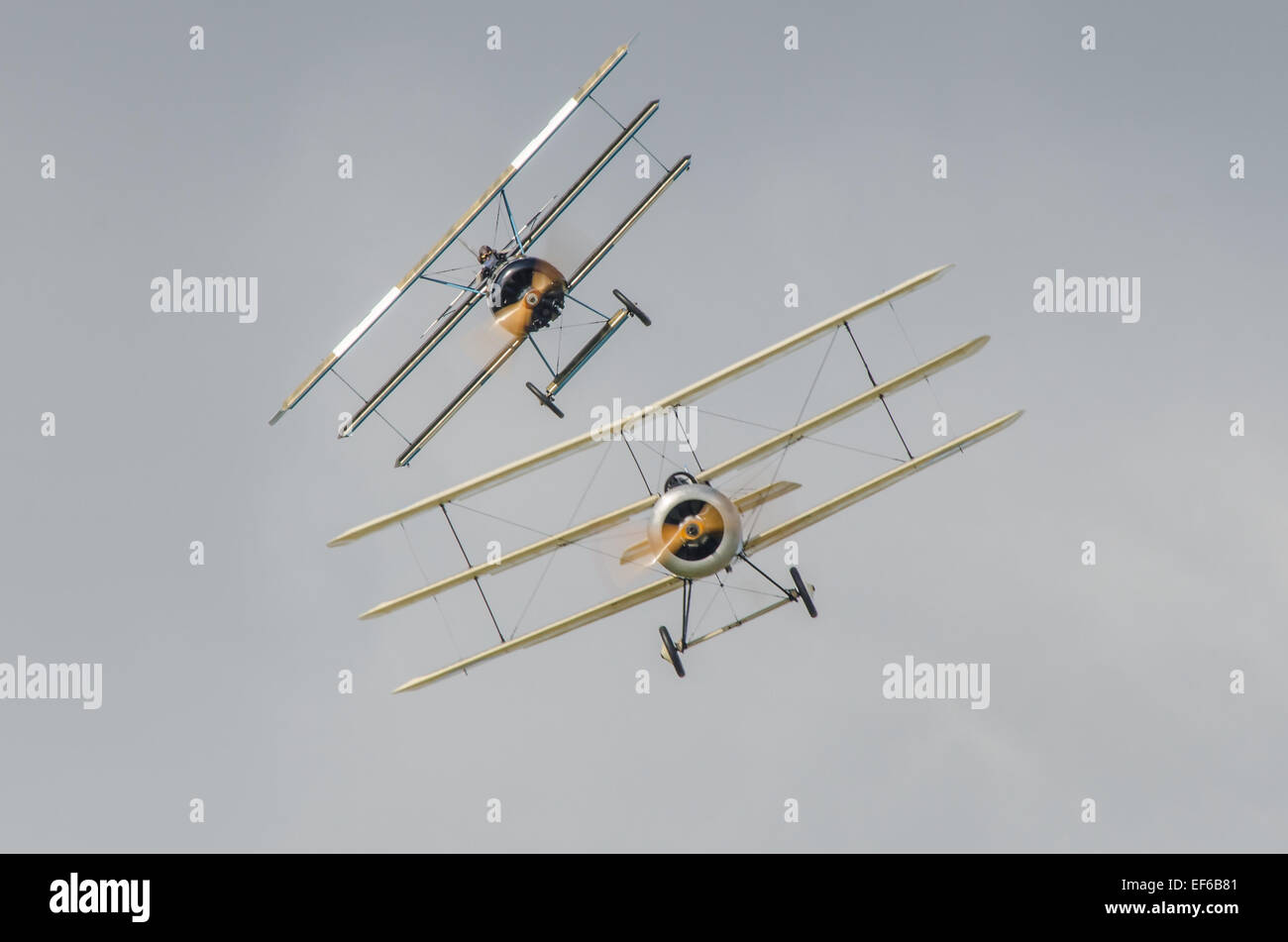 A German Fokker DR1, flown by Bruce Dickinson of Iron Maiden, on the ...