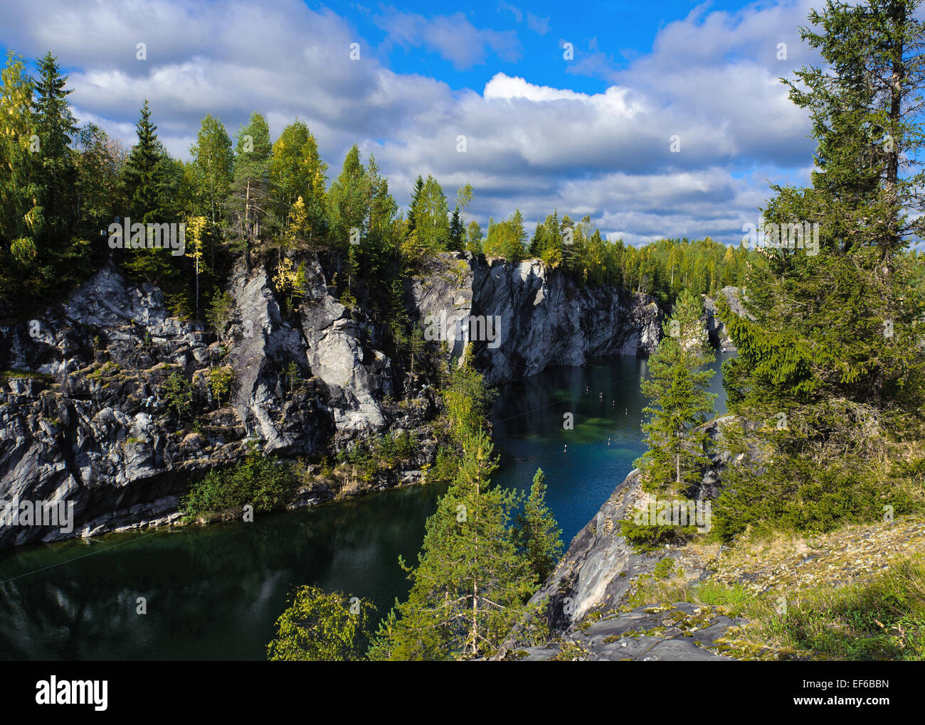 Famous beautiful marble quarry Ruskeala Stock Photo - Alamy