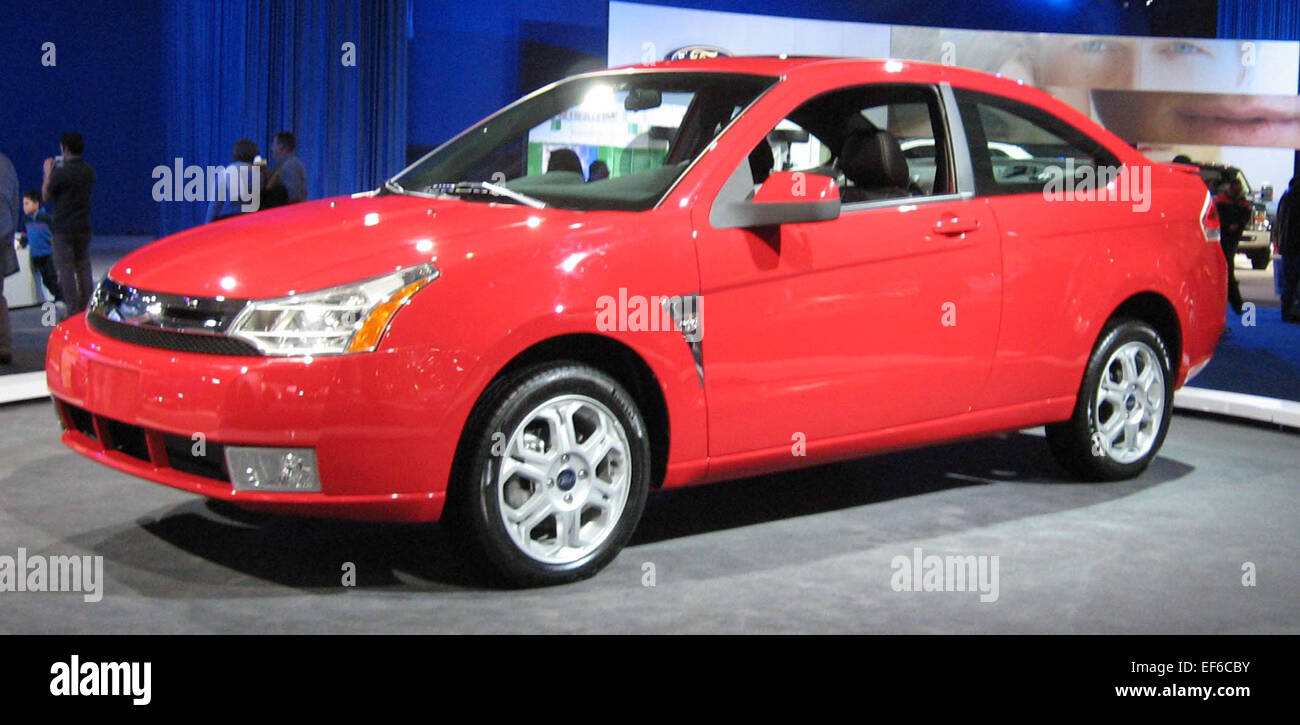The 2008 Ford Focus Coupe, displayed at the 2008 Detroit Auto Show (DC ...