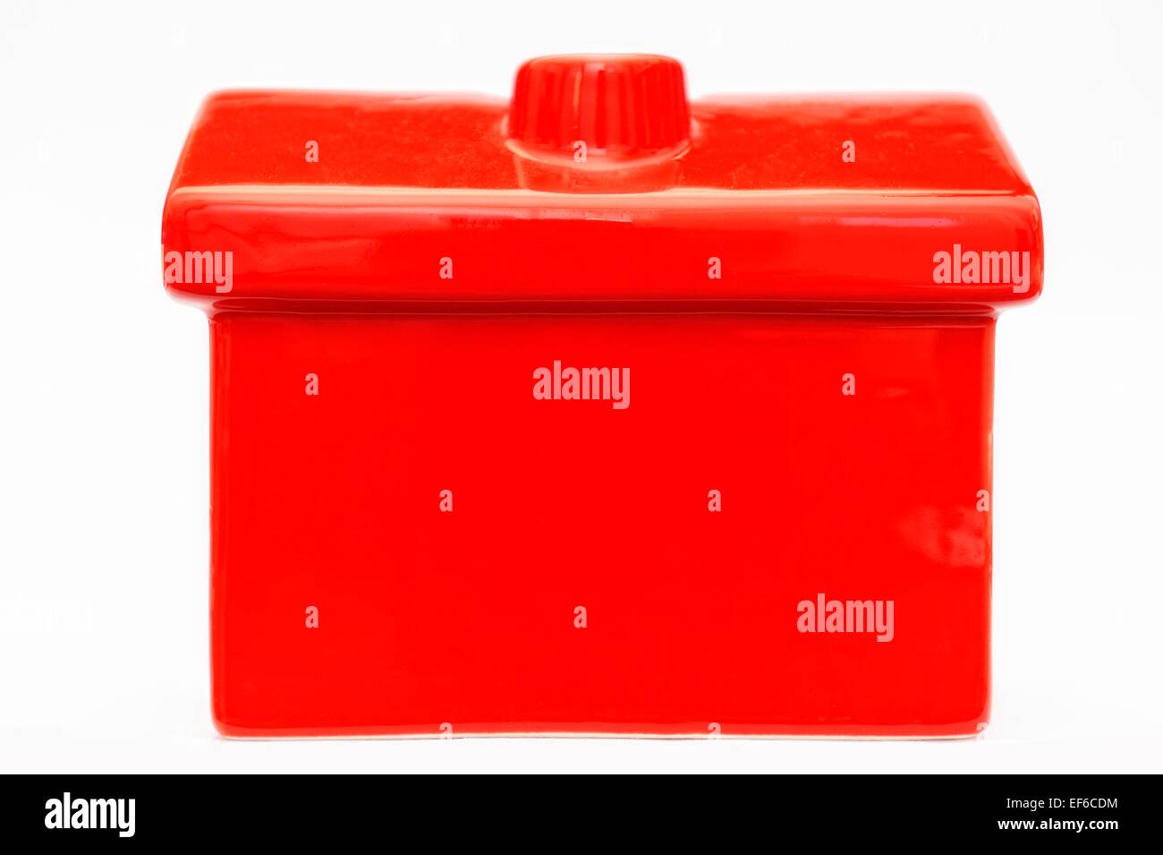 A red house money box Stock Photo - Alamy