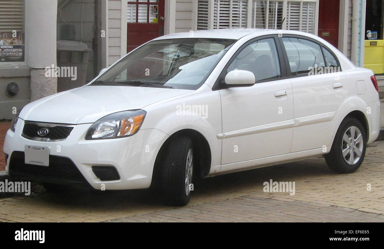 2010 Kia Rio LX sedan 1 01 26 2010 Stock Photo - Alamy