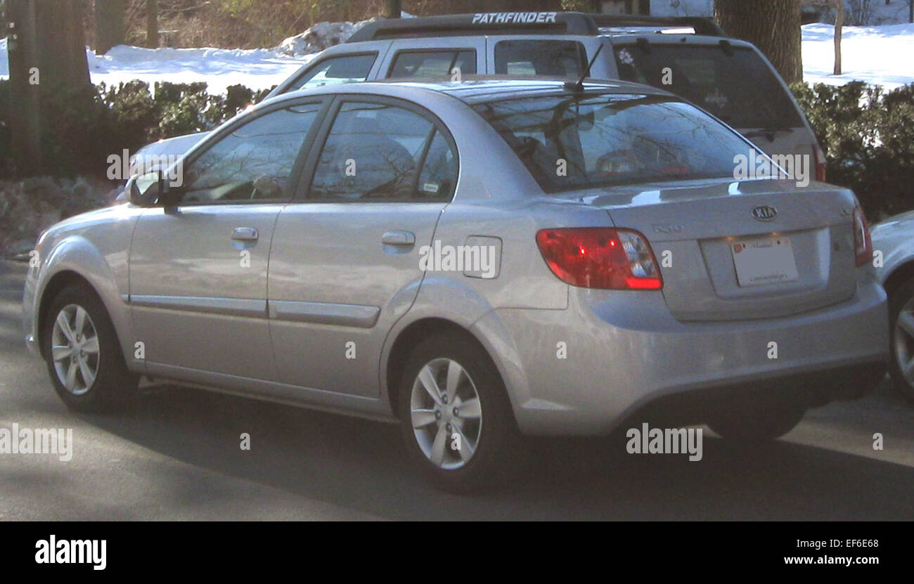 The 2010 Kia Rio sedan is a compact vehicle offering efficient fuel ...