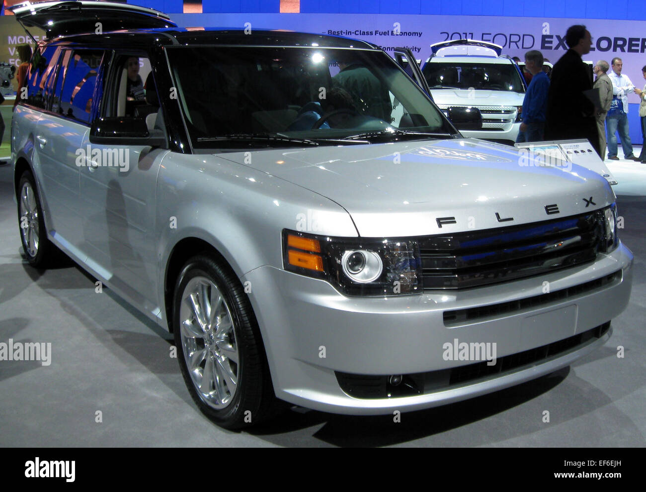 The 2011 Ford Flex Titanium is a full-size crossover SUV with a modern ...