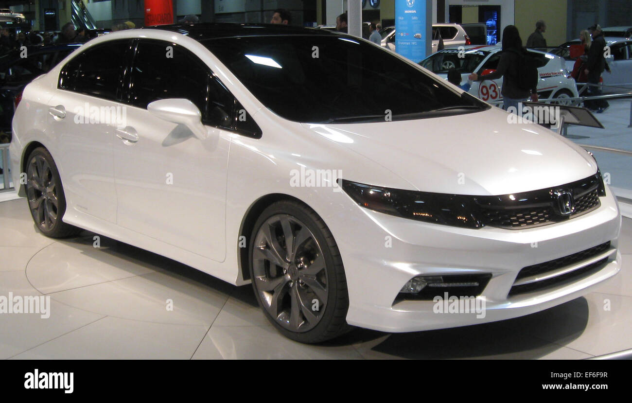 The 2012 Honda Civic Sedan Concept, unveiled in 2011, showcases a sleek ...