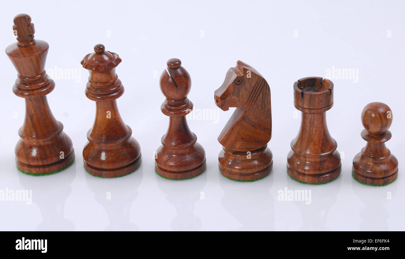 The chess pieces isolated on a white background Stock Photo - Alamy