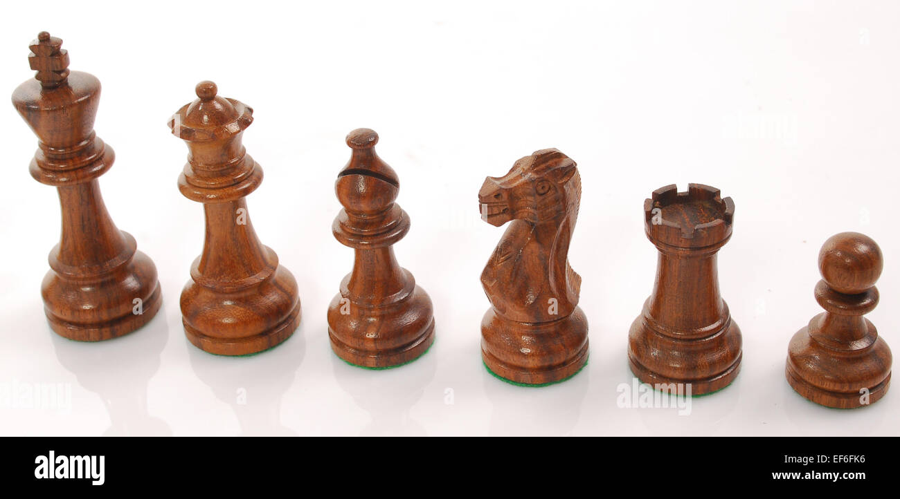 The chess pieces isolated on a white background Stock Photo - Alamy