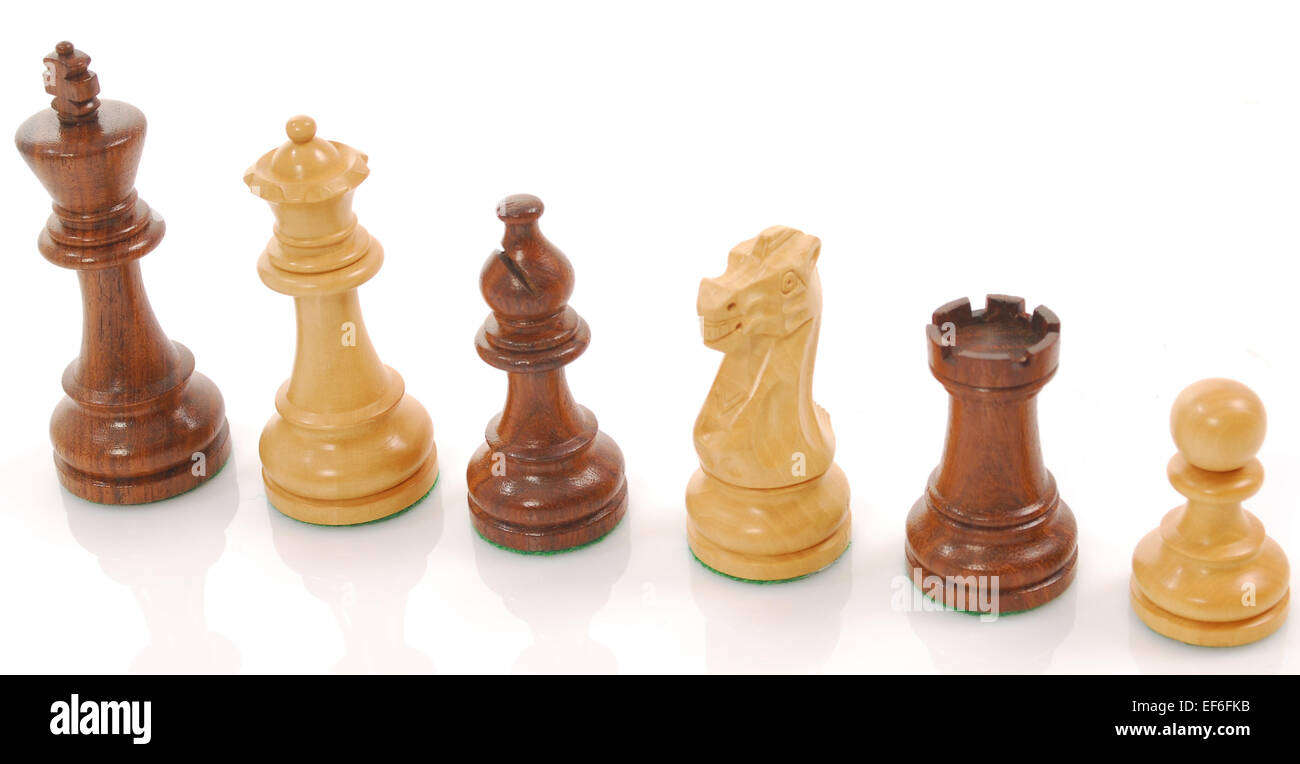 The chess pieces isolated on a white background Stock Photo - Alamy