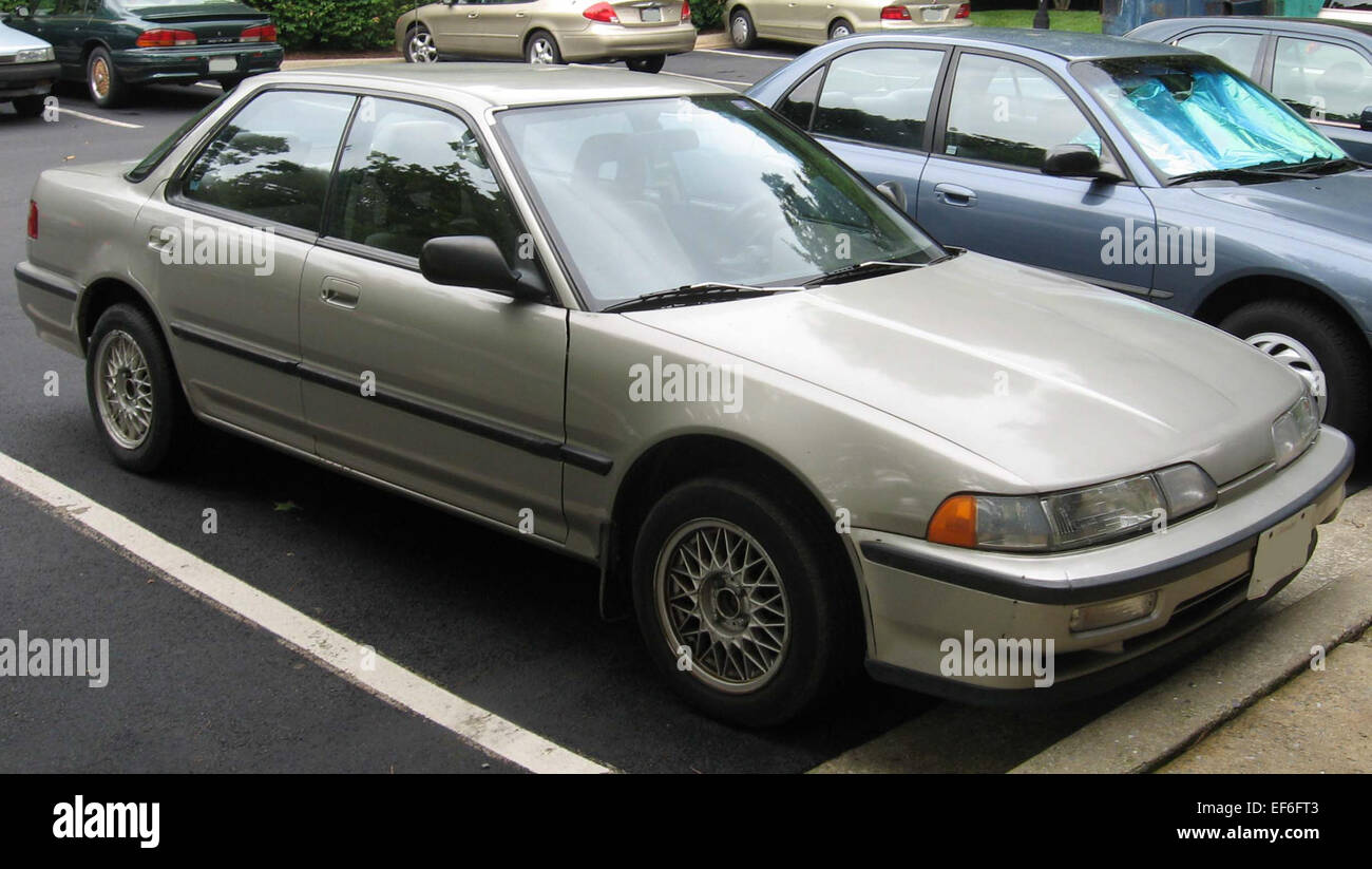The second-generation Acura Integra sedan, produced in the early 1990s ...