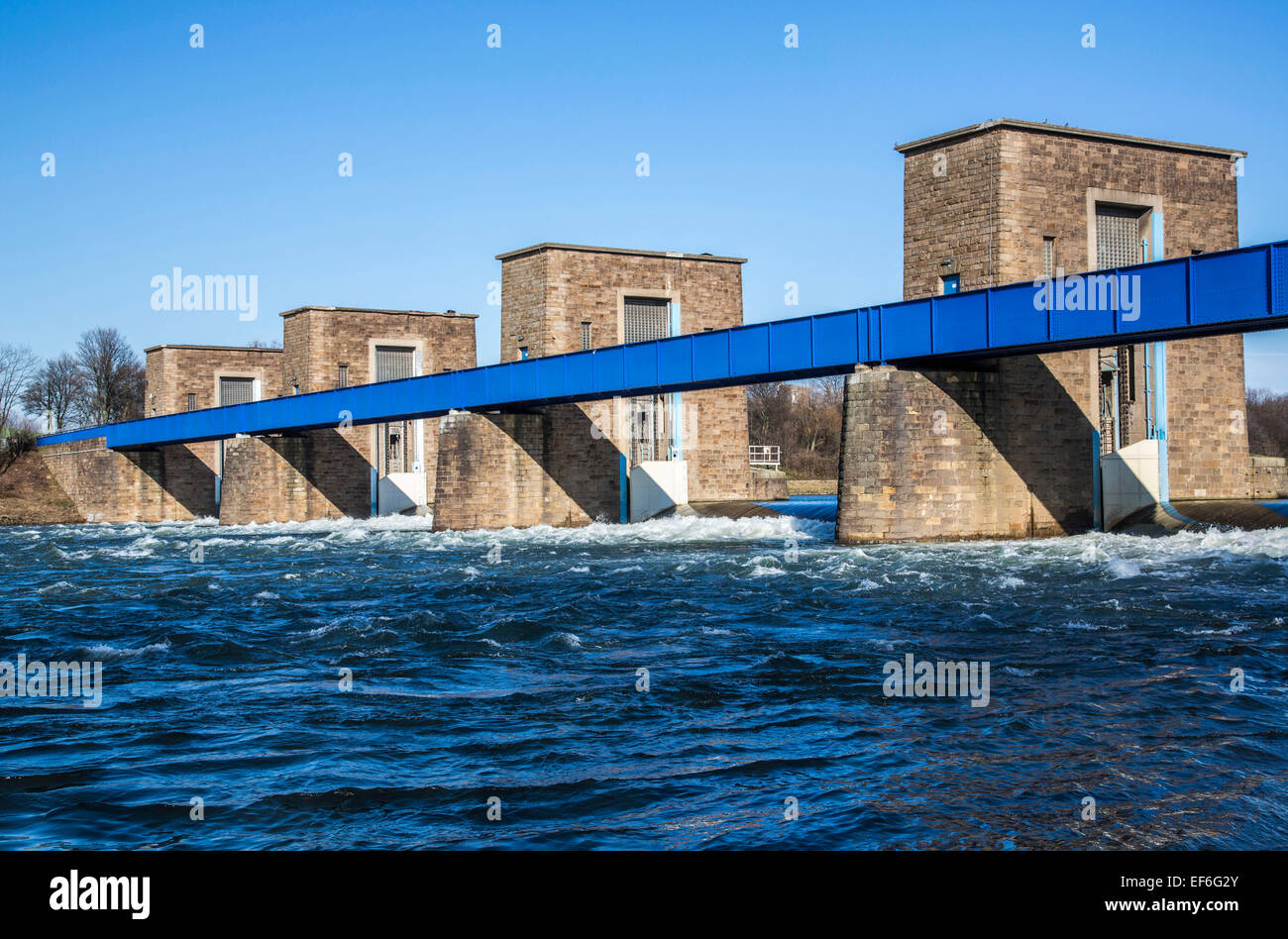 River ruhr with ruhr weir duisburg hi-res stock photography and images ...