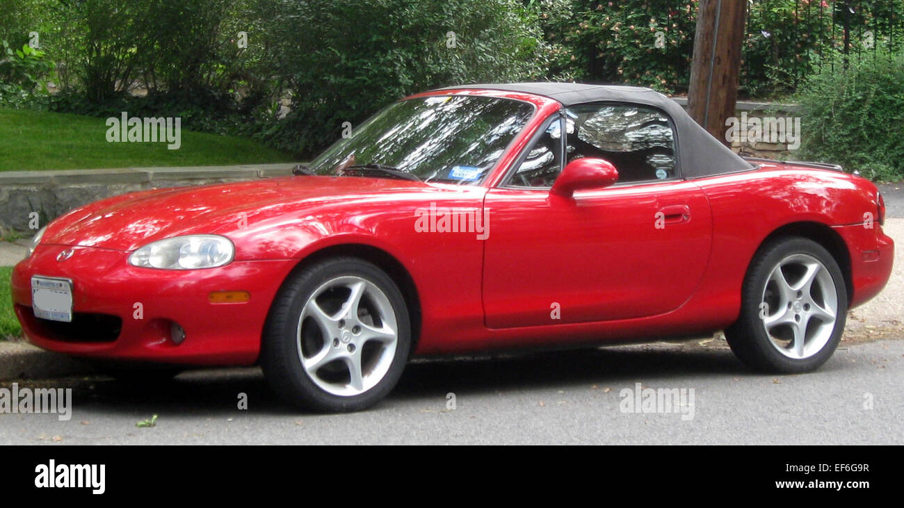 The second-generation Mazda Miata is a compact roadster known for its ...