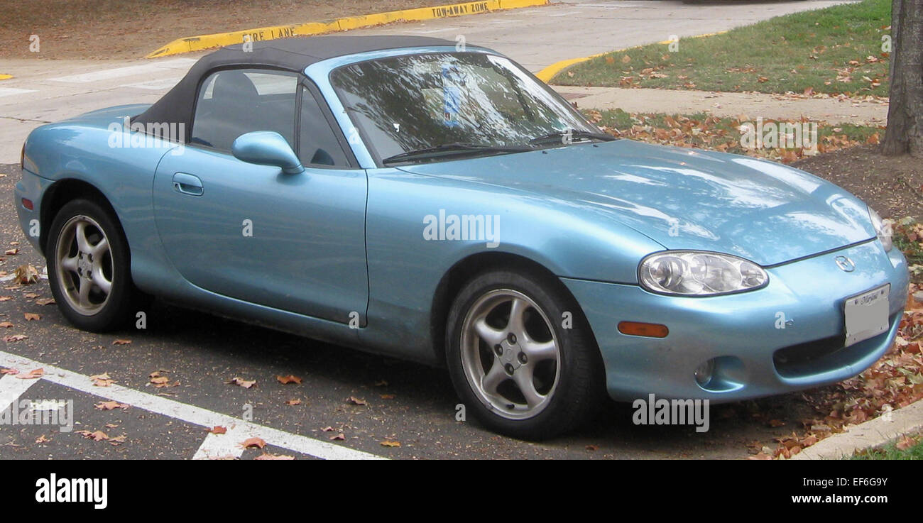The second-generation Mazda MX-5 Miata, known for its lightweight ...