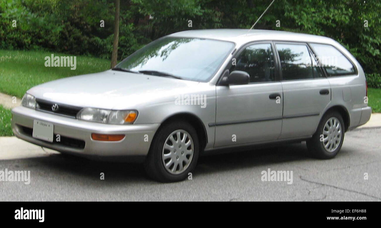 The 1993-1995 Toyota Corolla wagon features a practical design with a ...