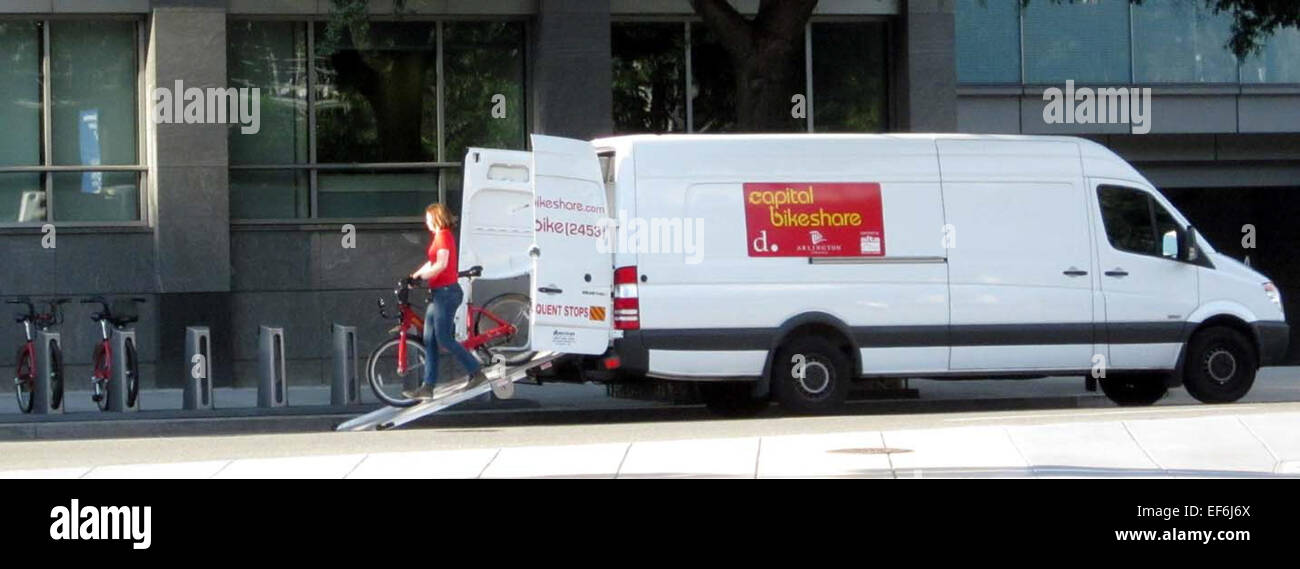 The Capital Bikeshare van is part of a bike-sharing program in ...