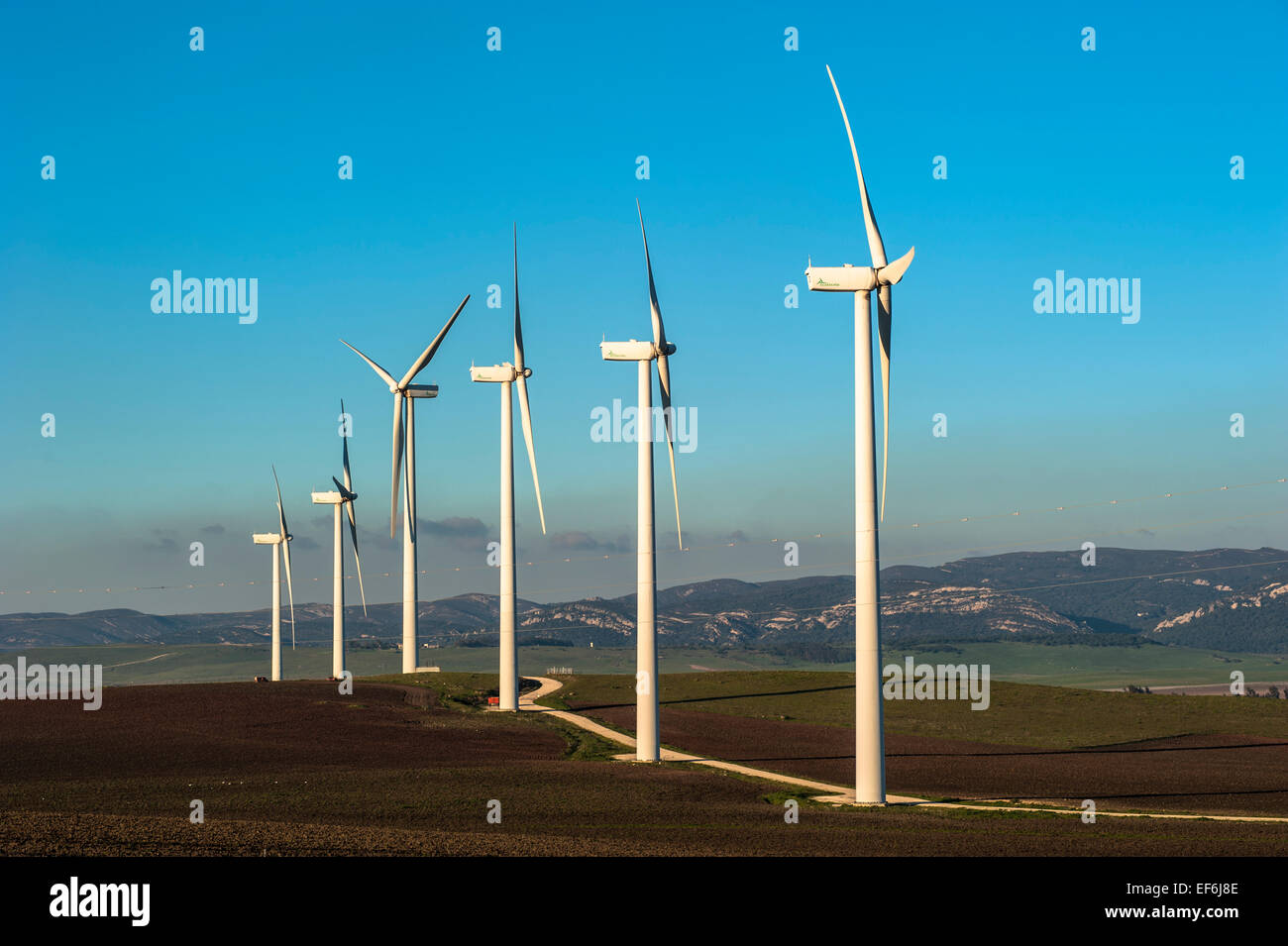 Numerous wind turbines in Andalusia, Spain Stock Photo - Alamy