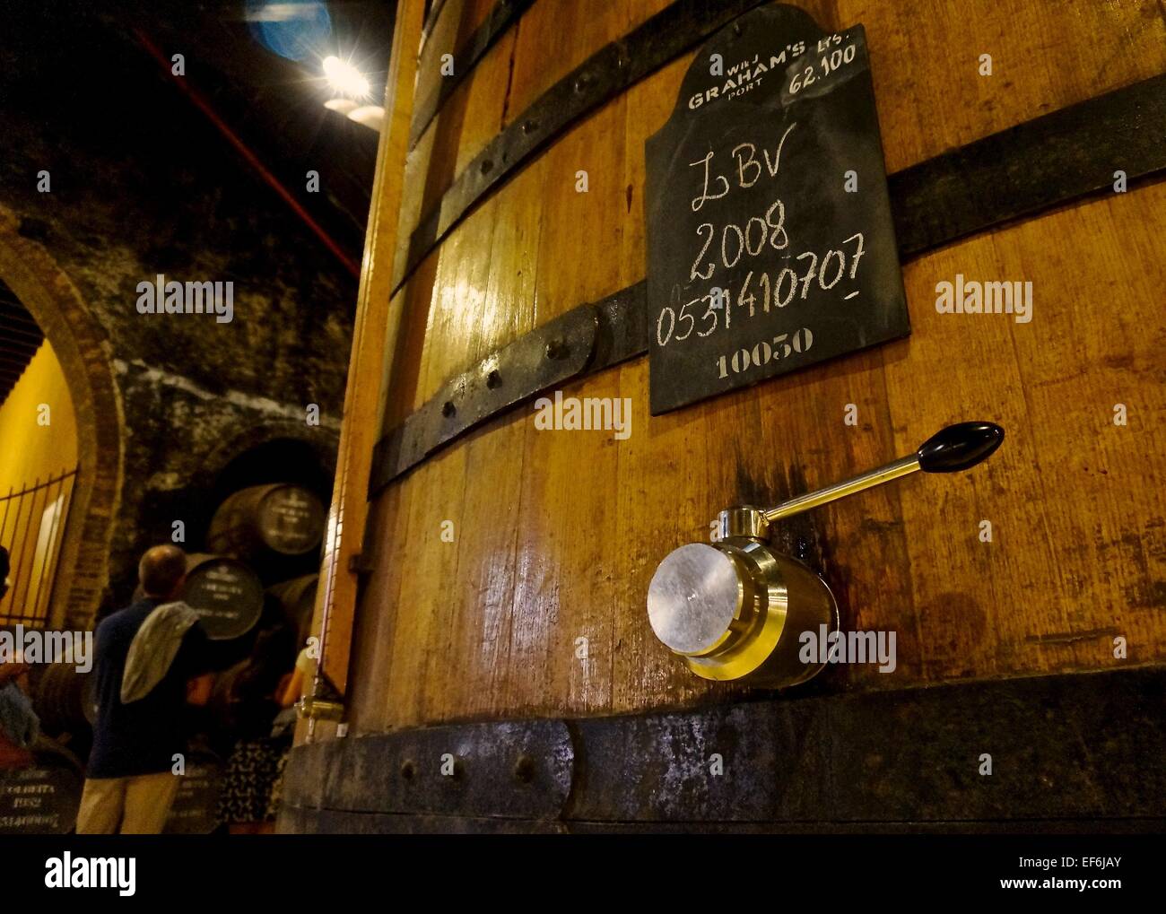Port wine fermenting vat Stock Photo - Alamy