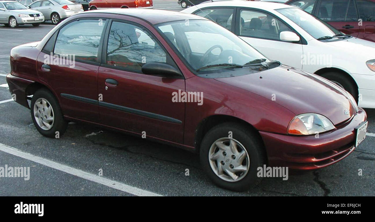 The Chevrolet Metro sedan, produced from 1998 to 2001, is a subcompact ...