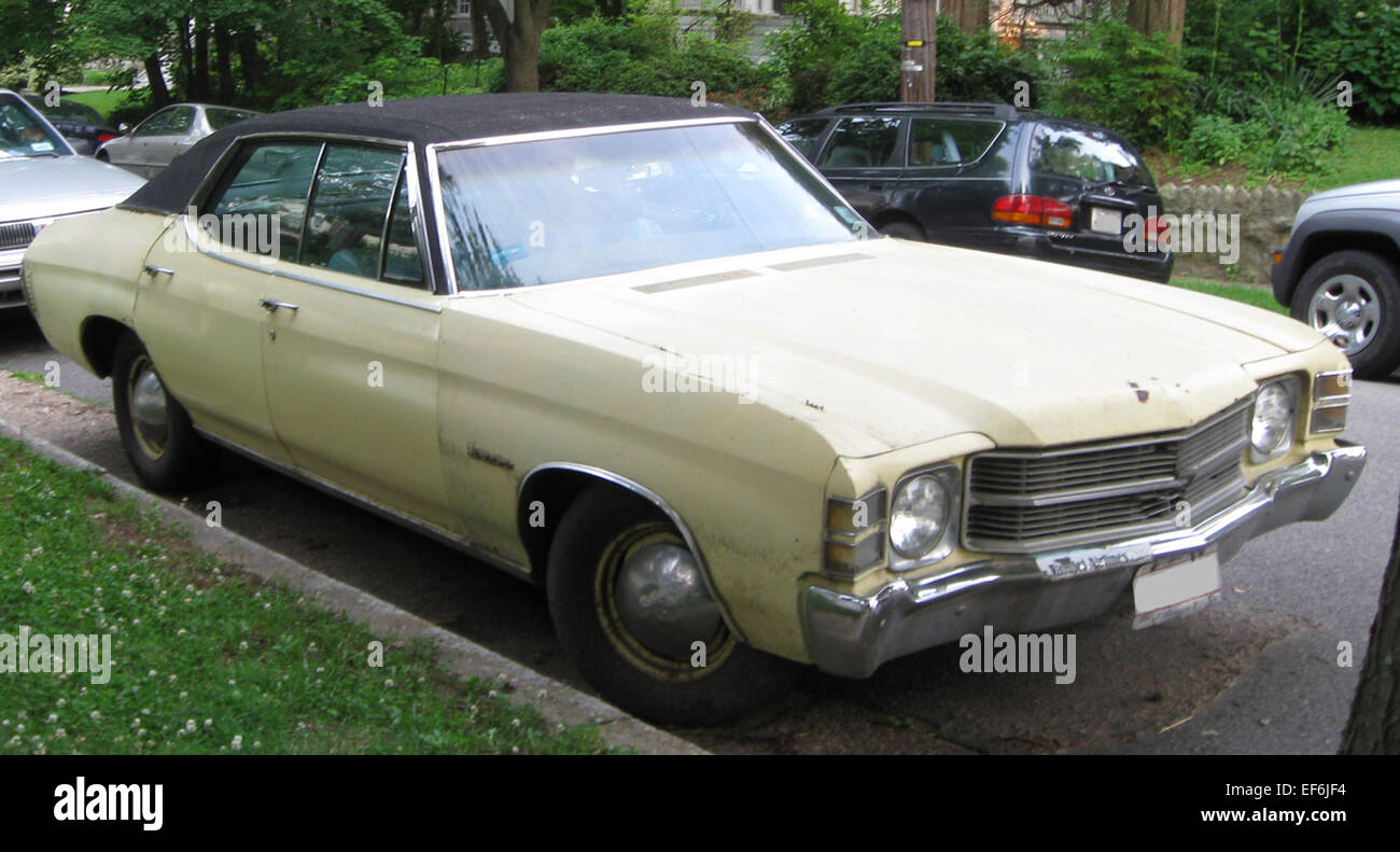 The Chevrolet Chevelle sedan, produced in the 1960s and 1970s, is a ...