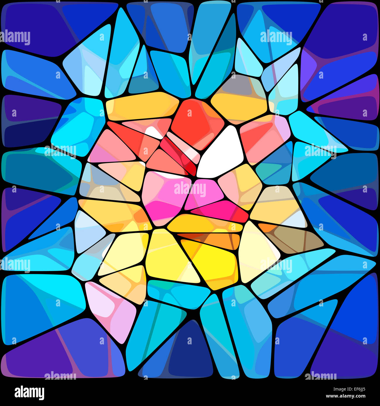 bright unusual a geometric abstract tile polygons Stock Photo - Alamy