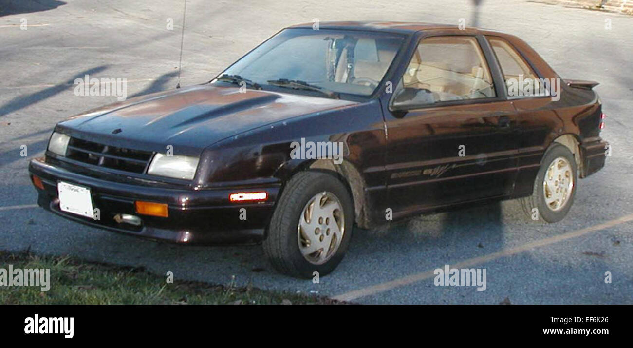 The Dodge Shadow Coupe, produced in the early 1990s, is a compact ...