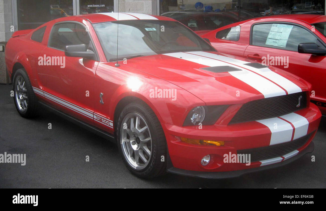The Ford Mustang GT500 is a high-performance muscle car featuring a ...