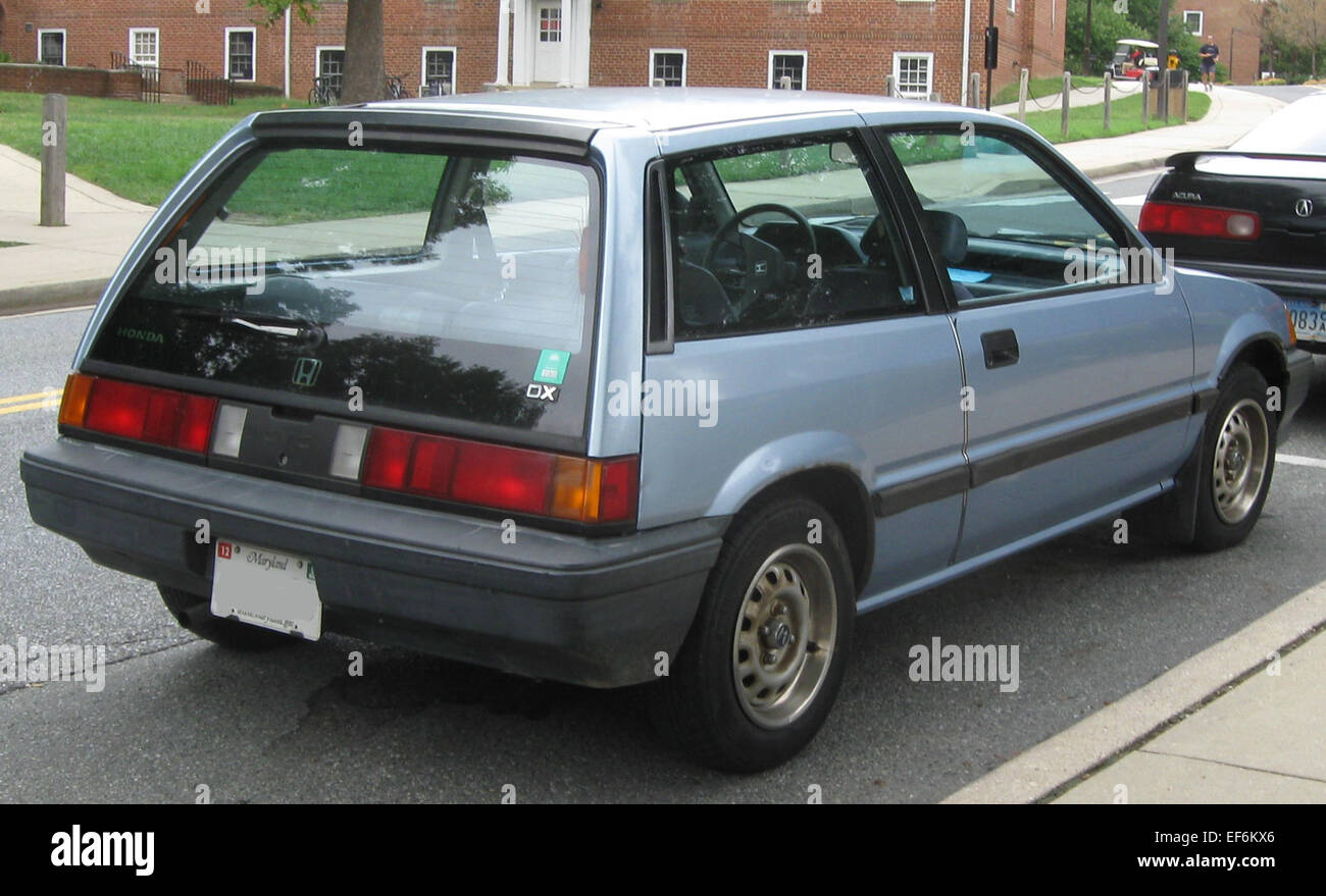 The Honda Civic DX hatchback, produced in the early 2000s, is a compact ...