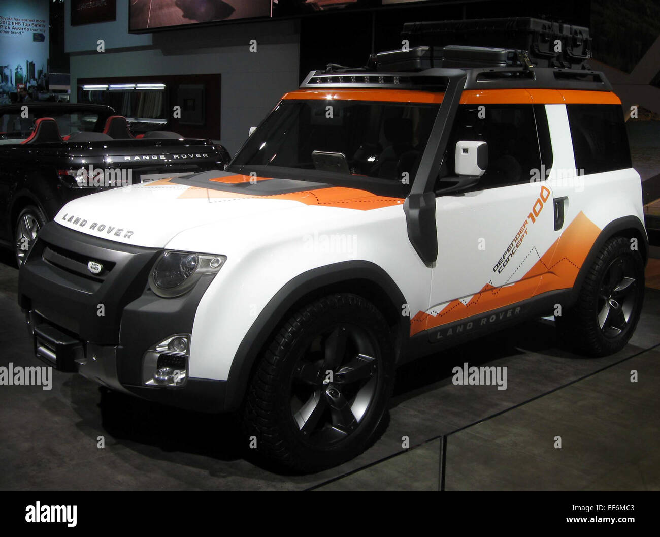 The 2012 Land Rover Defender concept, revealed at the New York ...