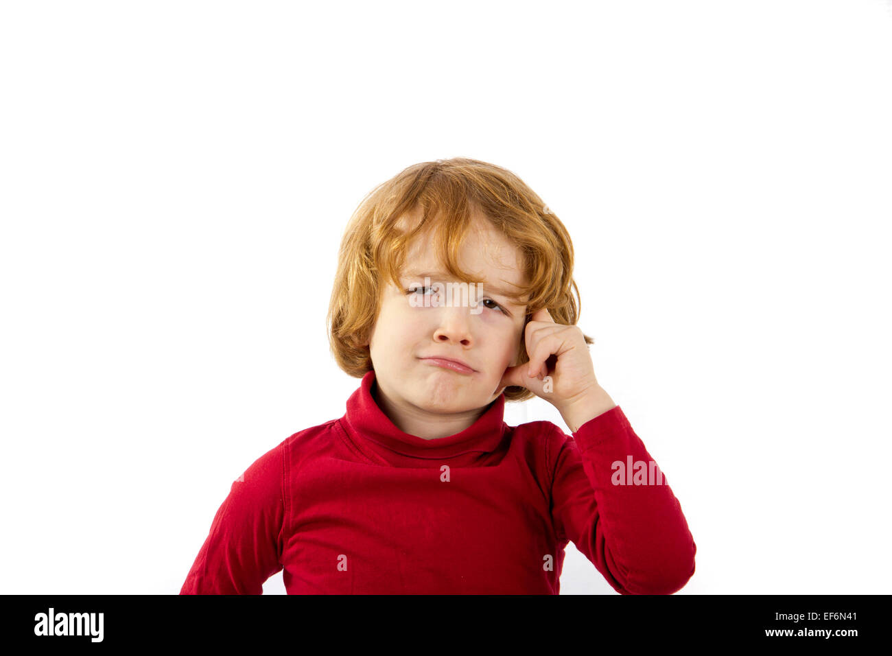 thinking child isolated Stock Photo - Alamy