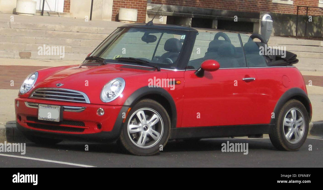 The Mini Cooper Convertible is a stylish subcompact car with a ...
