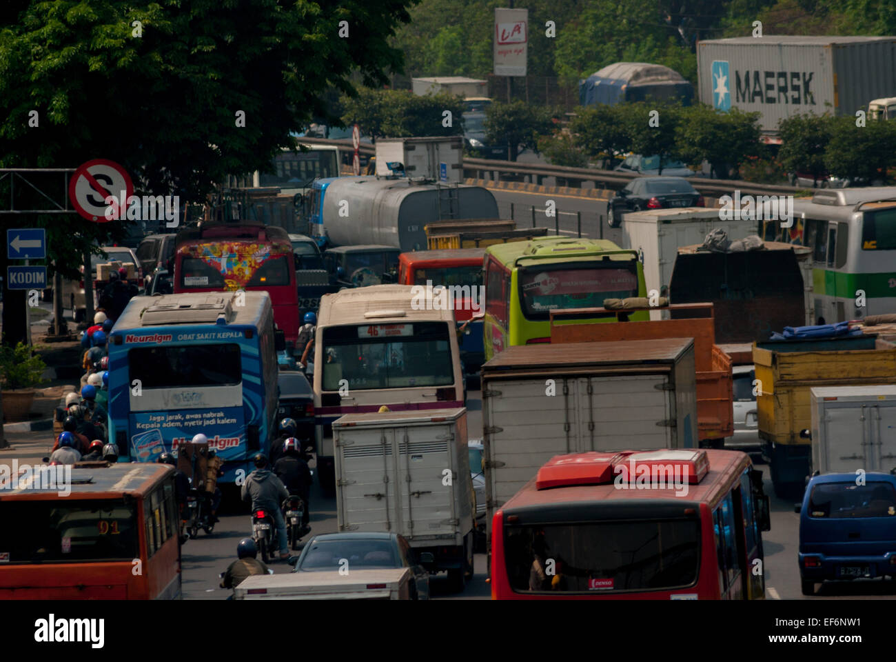 Road traffic in Jakarta, Indonesia Stock Photo - Alamy