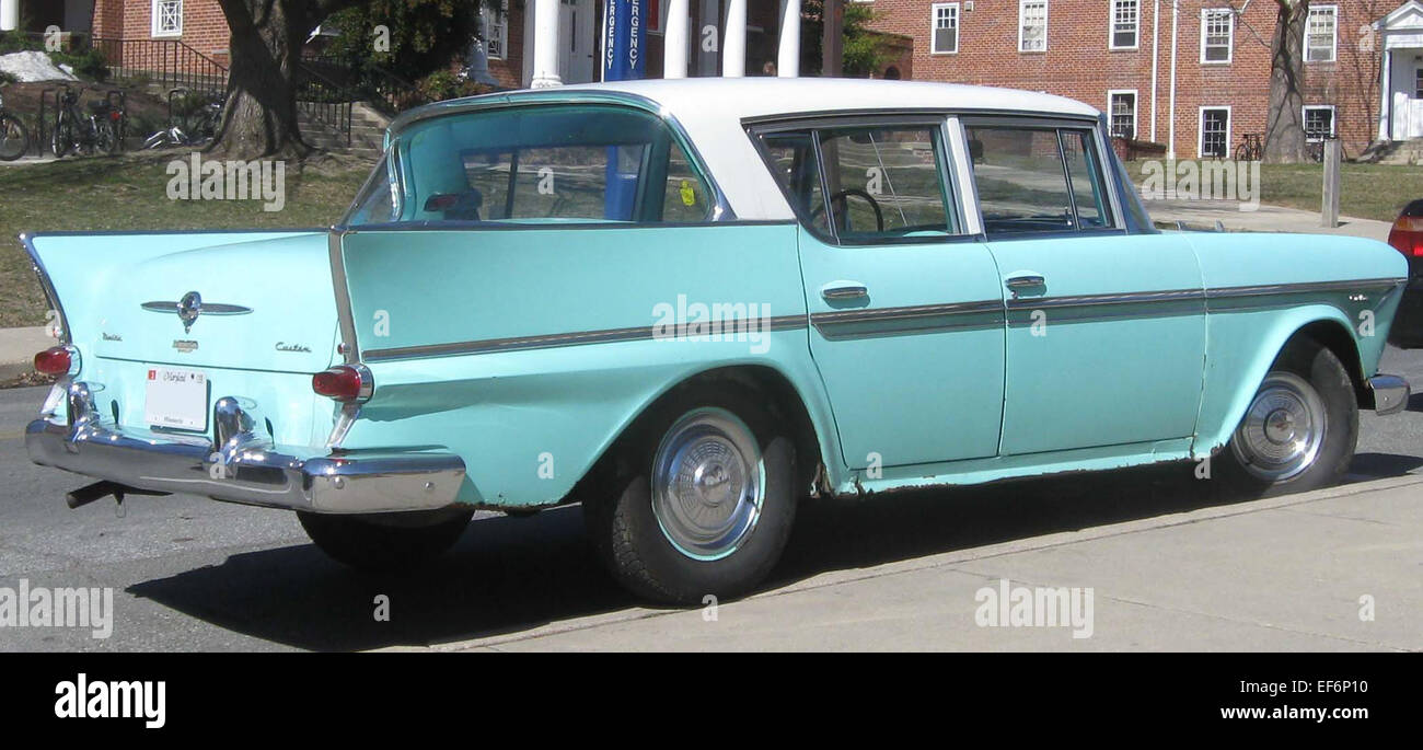 The Rambler Custom Sedan, produced in the 1960s, is a mid-size car ...