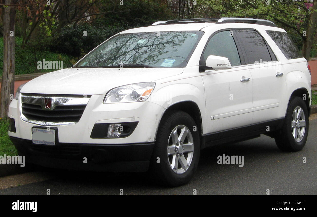 The Saturn Outlook is a full-size crossover SUV that offers three-row ...