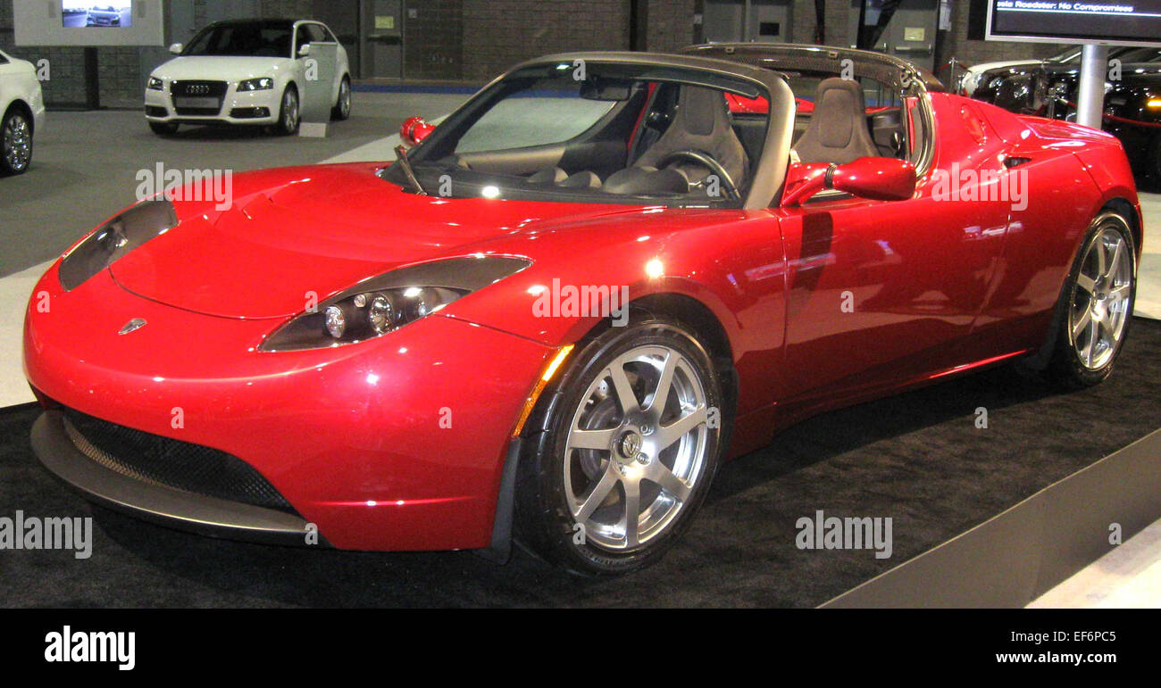 The Tesla Roadster, first introduced in 2008, is an all-electric sports ...