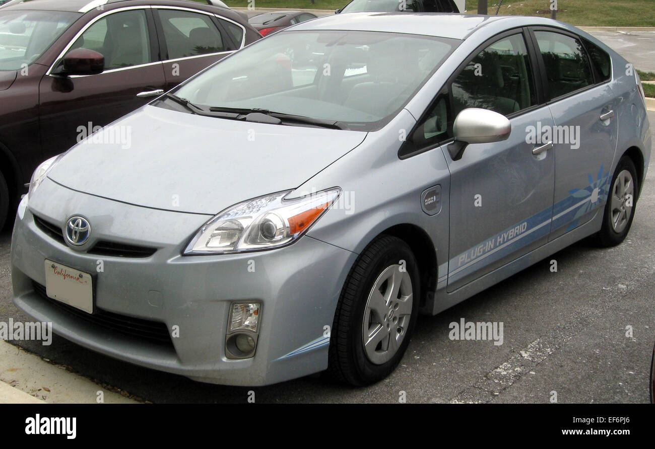 Toyota Prius plug in hybrid 12 22 2010 Stock Photo - Alamy