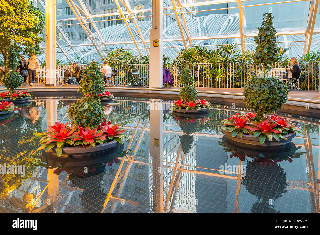 The Devonian Gardens, year round indoor Park, Calgary, Alberta, Canada ...