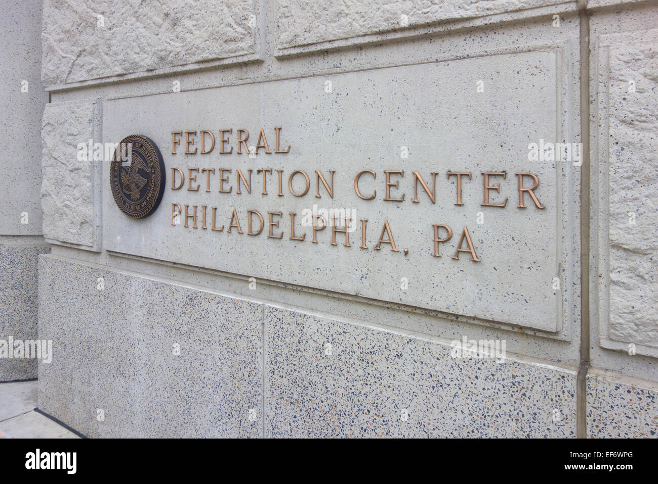 federal detention center sign Philadelphia PA Stock Photo - Alamy
