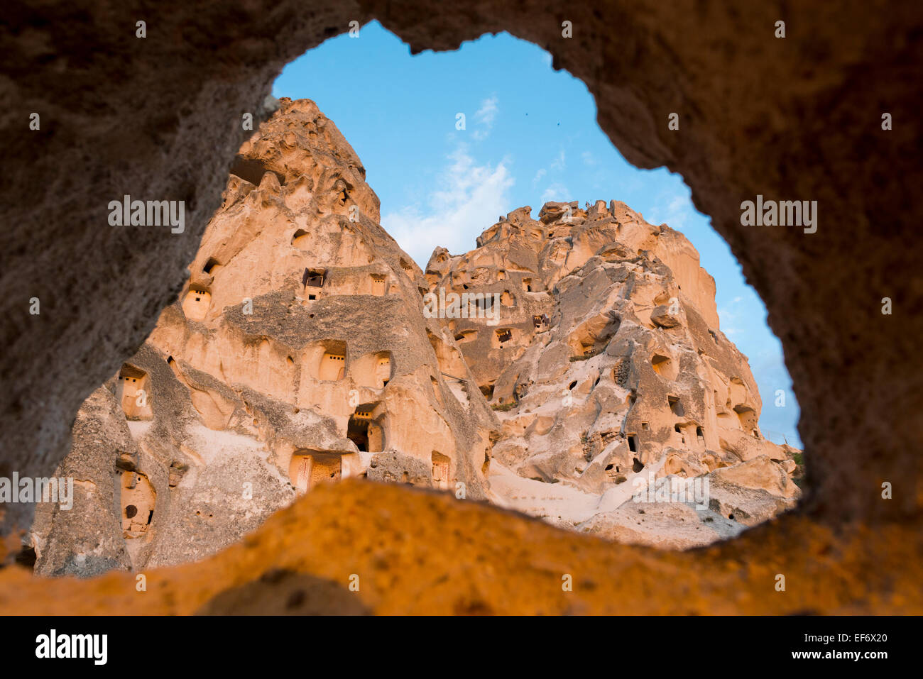 Uchisar Castle, Uchisar, Cappadocia, Turkey Stock Photo - Alamy