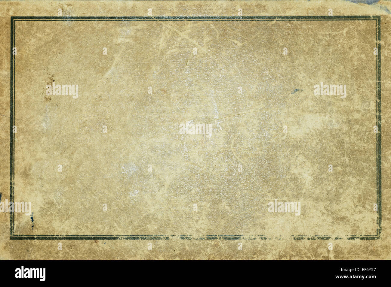 vintage weathered yellowish cardboard with green frame around Stock ...