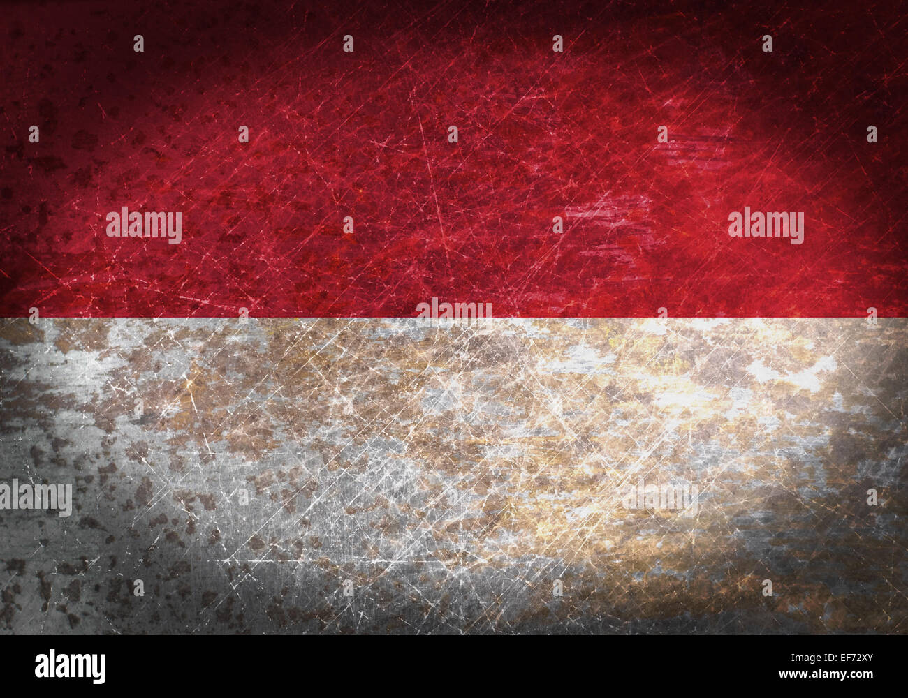 Old rusty metal sign with a flag - Monaco Stock Photo - Alamy