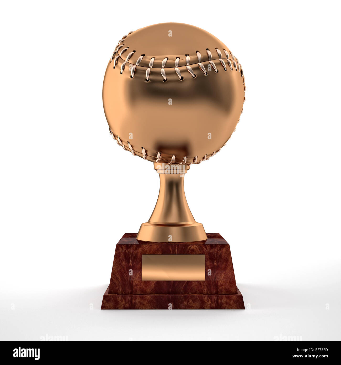 3d baseball brass ball trophy Stock Photo - Alamy