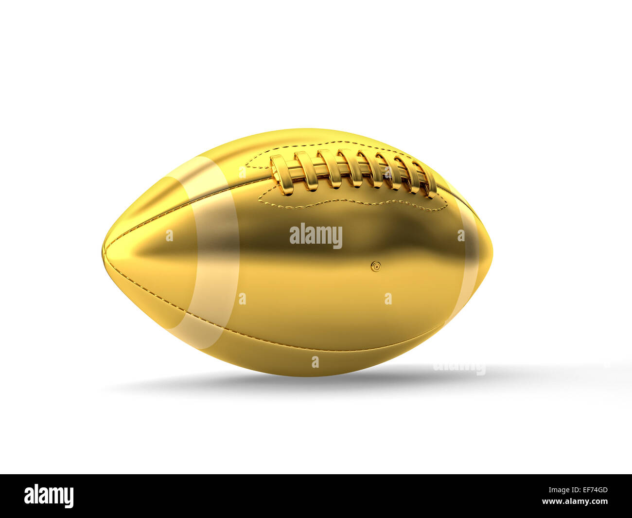 3d gold american football ball Stock Photo - Alamy