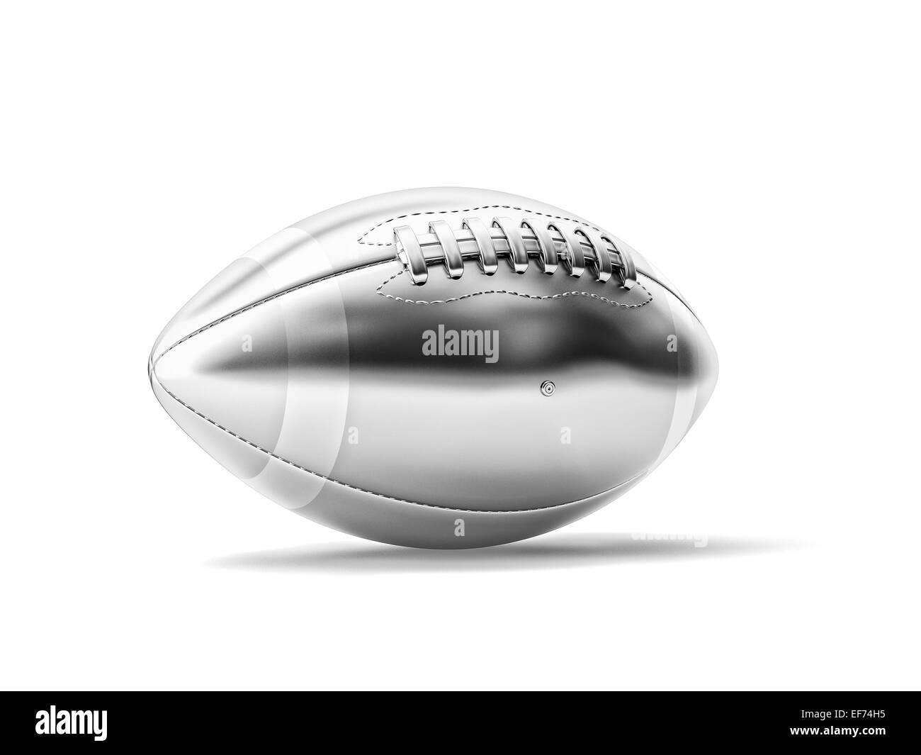 3d silver american football ball Stock Photo - Alamy