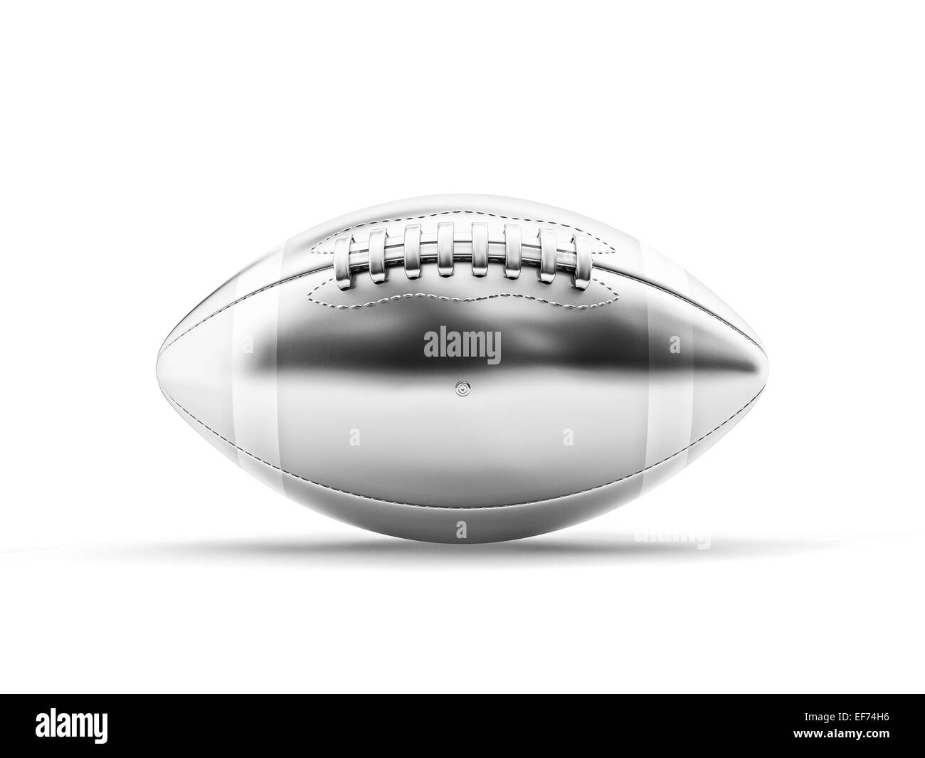 3d silver american football ball Stock Photo - Alamy