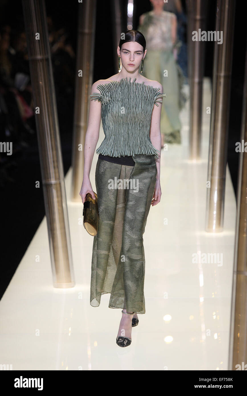 Paris, France. 27th Jan, 2015. A model wears a creation by Italian ...