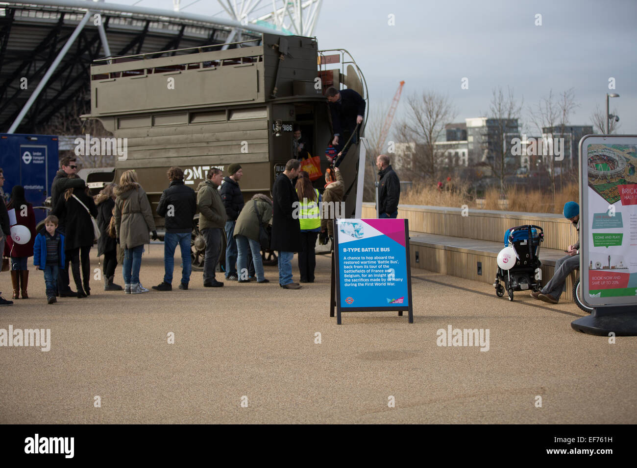 B-Type Battle Bus Stock Photo - Alamy
