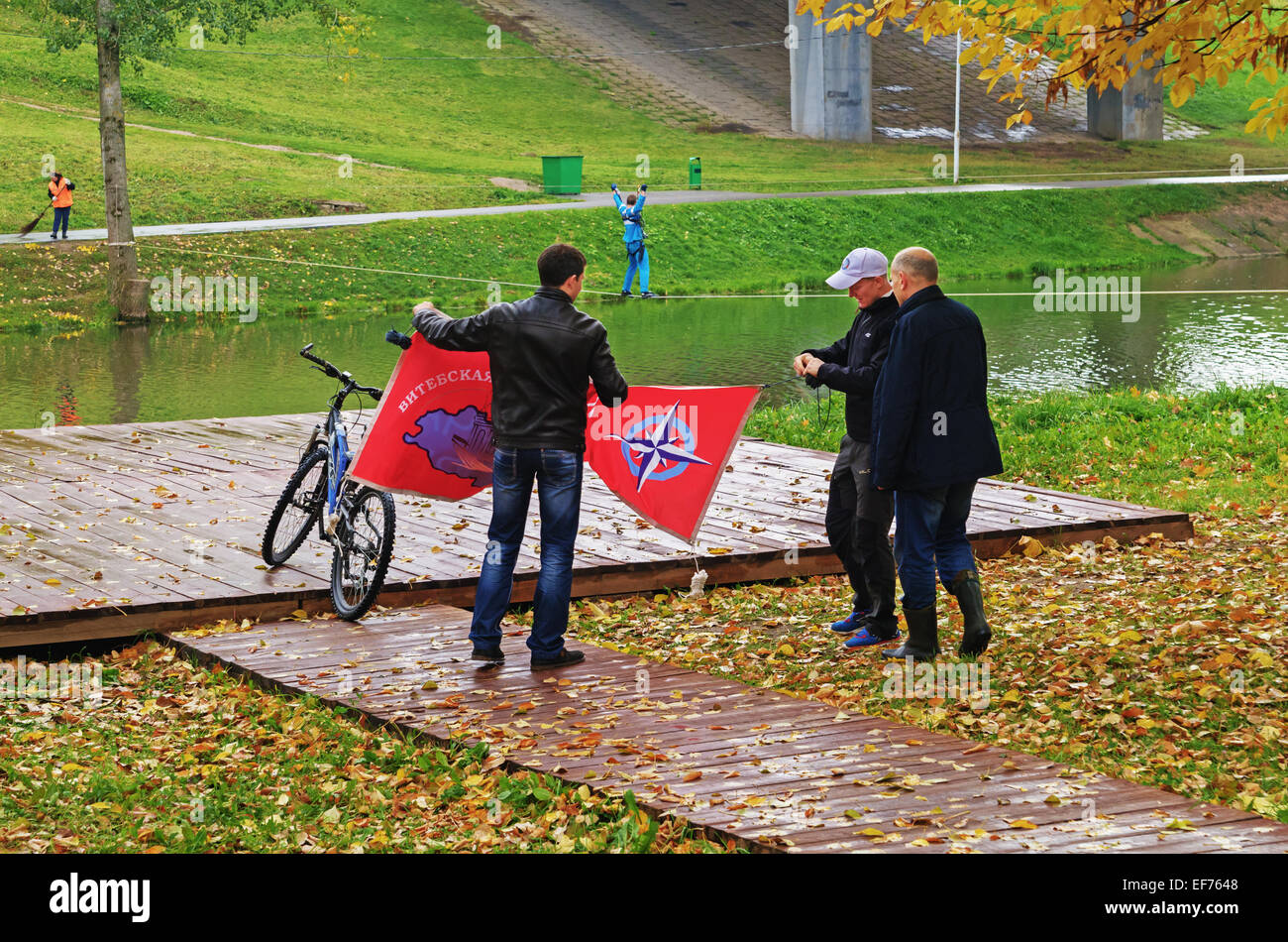 Holiday the World Tourism Day - sport tourism competition in park on ...