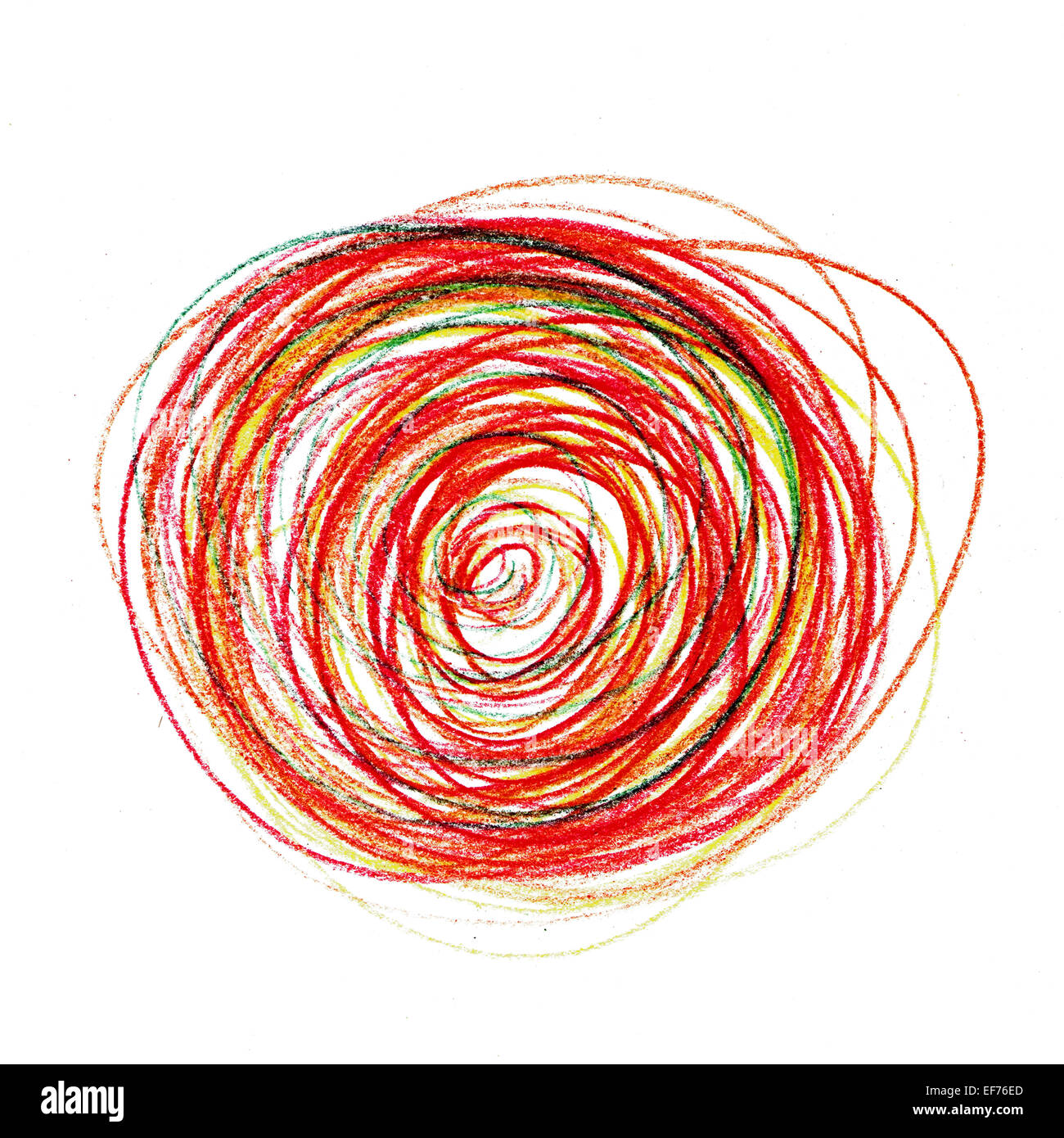 abstract red painting colored circles texture pencil line Stock Photo ...