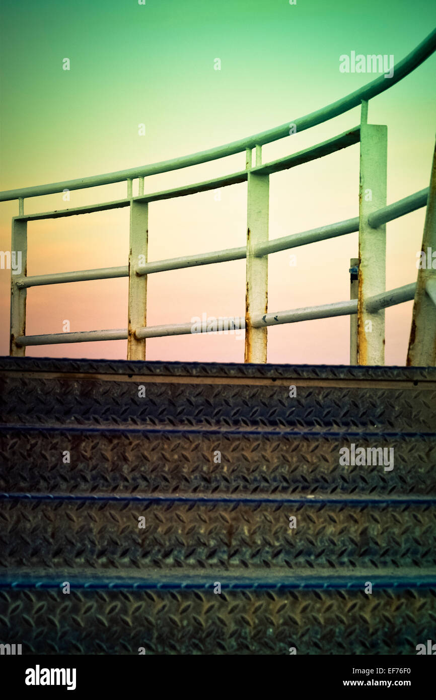 Staircase at sunrise Stock Photo - Alamy